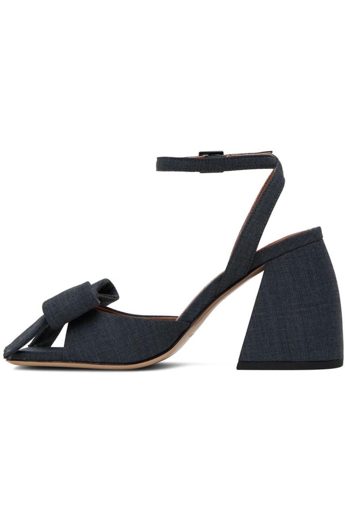Shushu/Tong SSENSE Work Capsule Bow Heeled Sandals - Gray | Garmentory