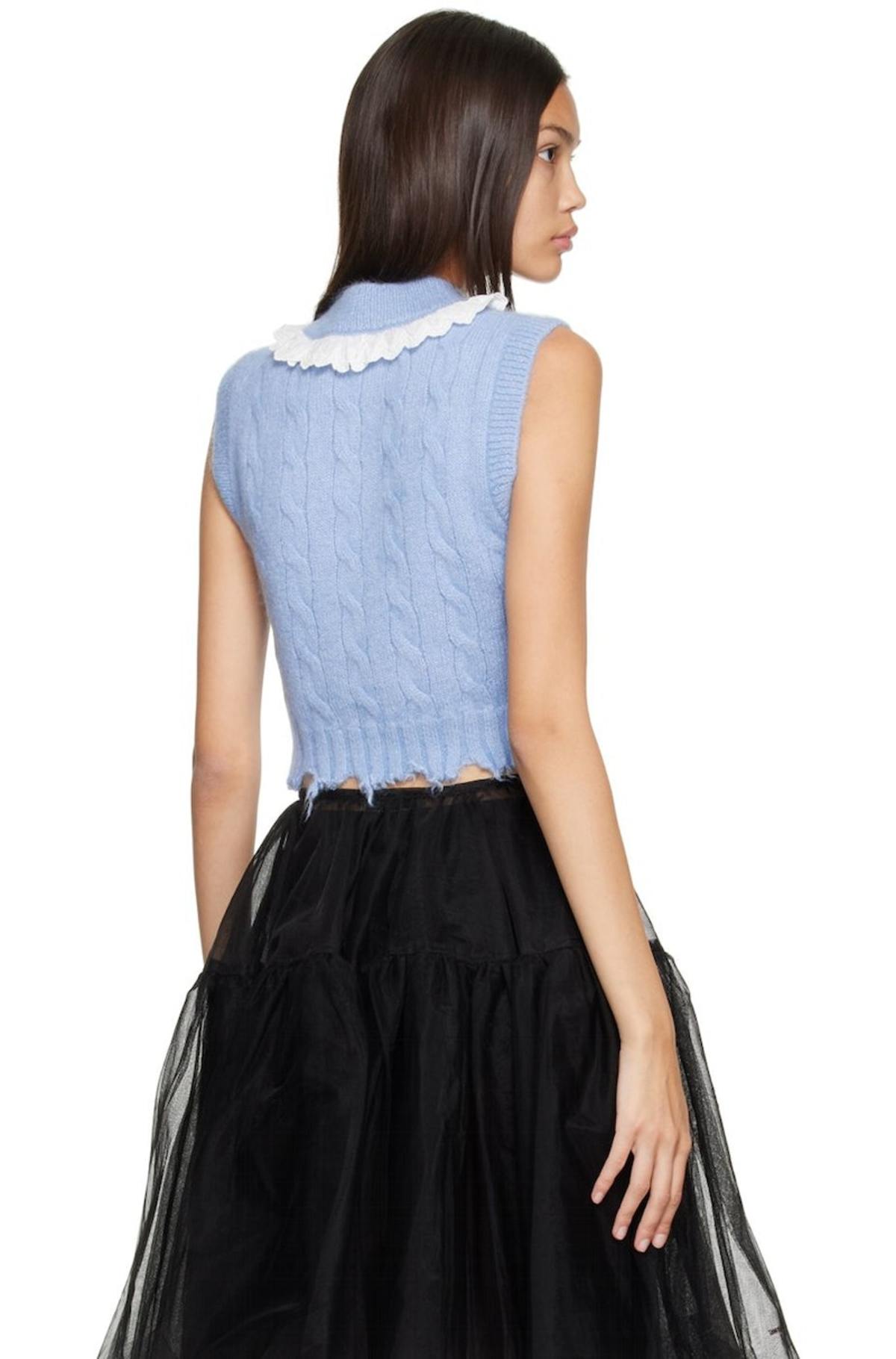 Shushu/Tong Laced Vest - Blue | Garmentory