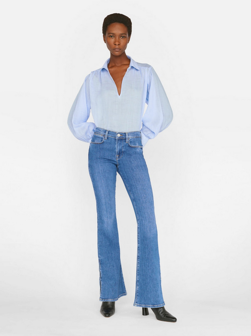 FRAME Denim Le High Flare Mini Slits Jeans - Samson | Garmentory