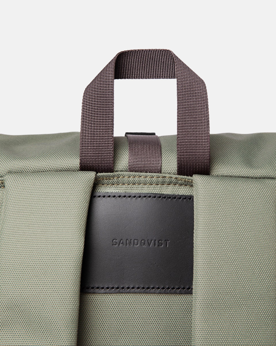 Sandqvist Ilon Recycled Poly Rolltop Backpack - Multi Clover Green ...