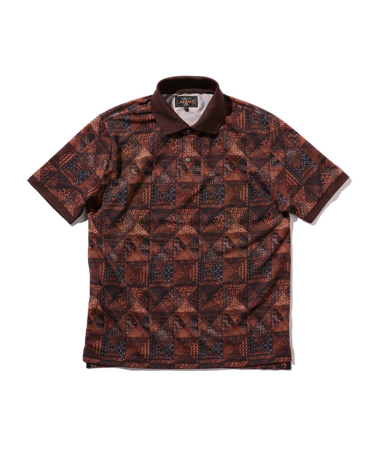 Beams Plus Polyester Pique Print Polo - Batik Print | Garmentory