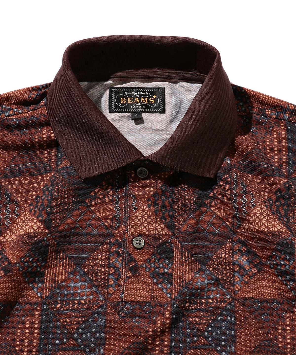 Beams Plus Polyester Pique Print Polo - Batik Print | Garmentory