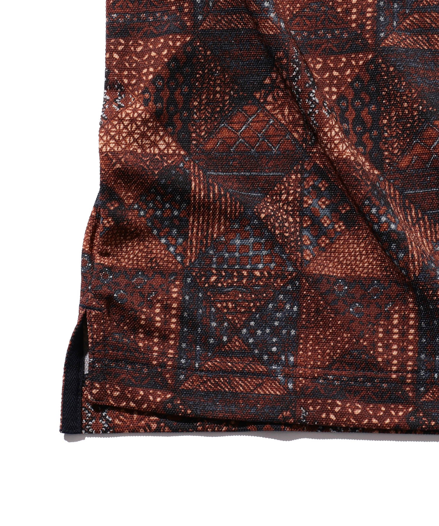 Beams Plus Polyester Pique Print Polo - Batik Print | Garmentory