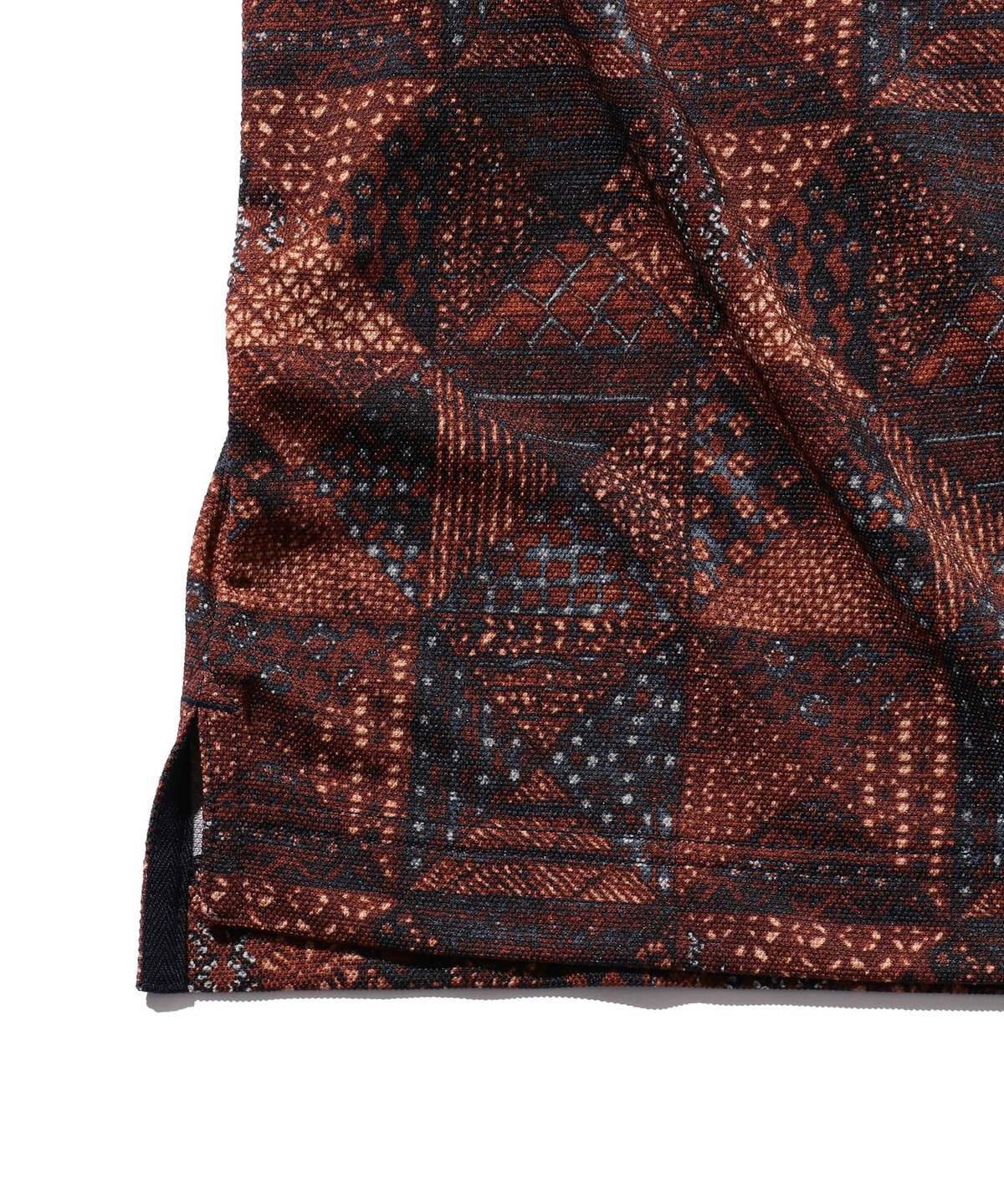 Beams Plus Polyester Pique Print Polo - Batik Print | Garmentory