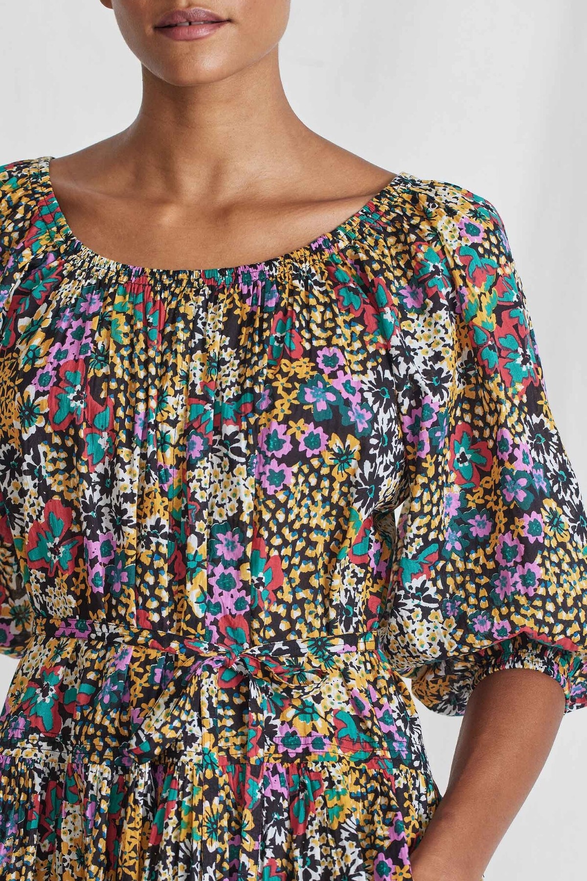 Apiece Apart Davina Mini Dress - Wild Flowers Pink | Garmentory