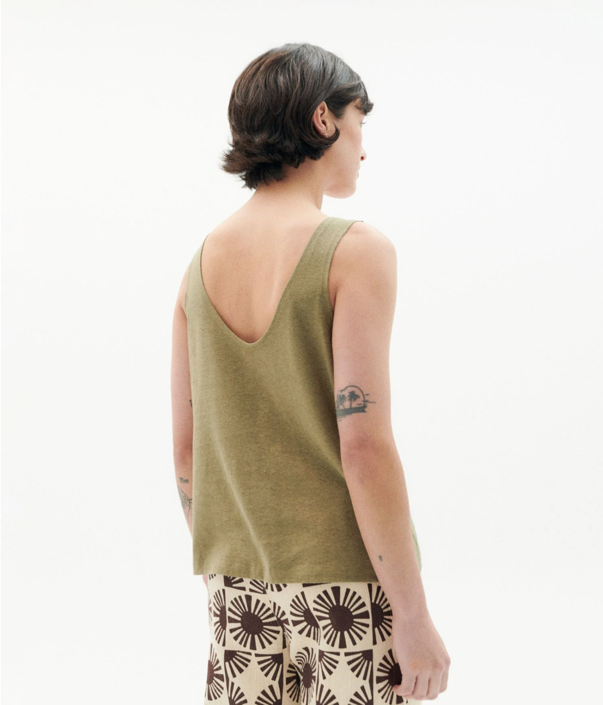 Thinking Mu Hemp Tank Top - Kaki | Garmentory
