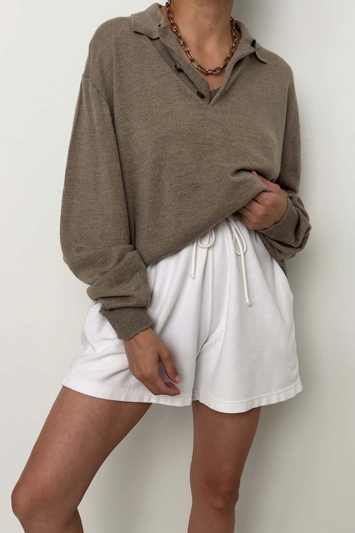 Vintage Merino Wool Henley - Mocha | Garmentory