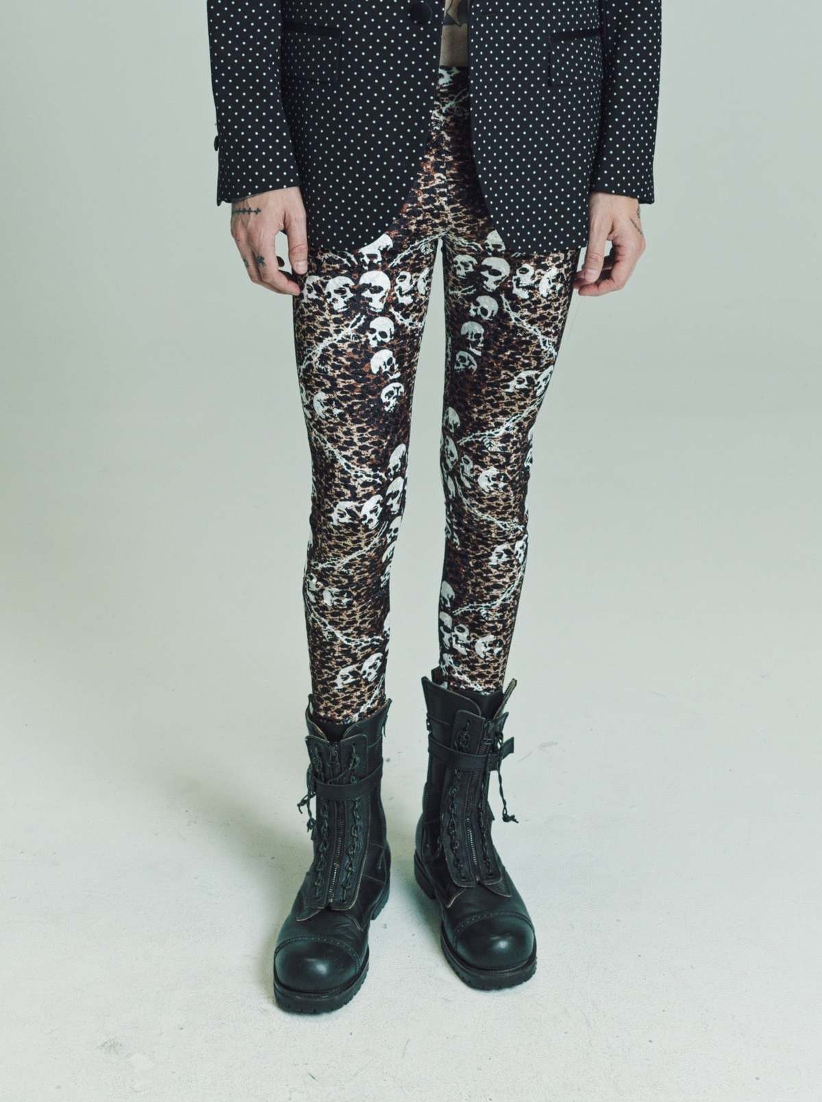 Number (N)ine Archive Welcome To The Shadow Velour Skull Stretch ...