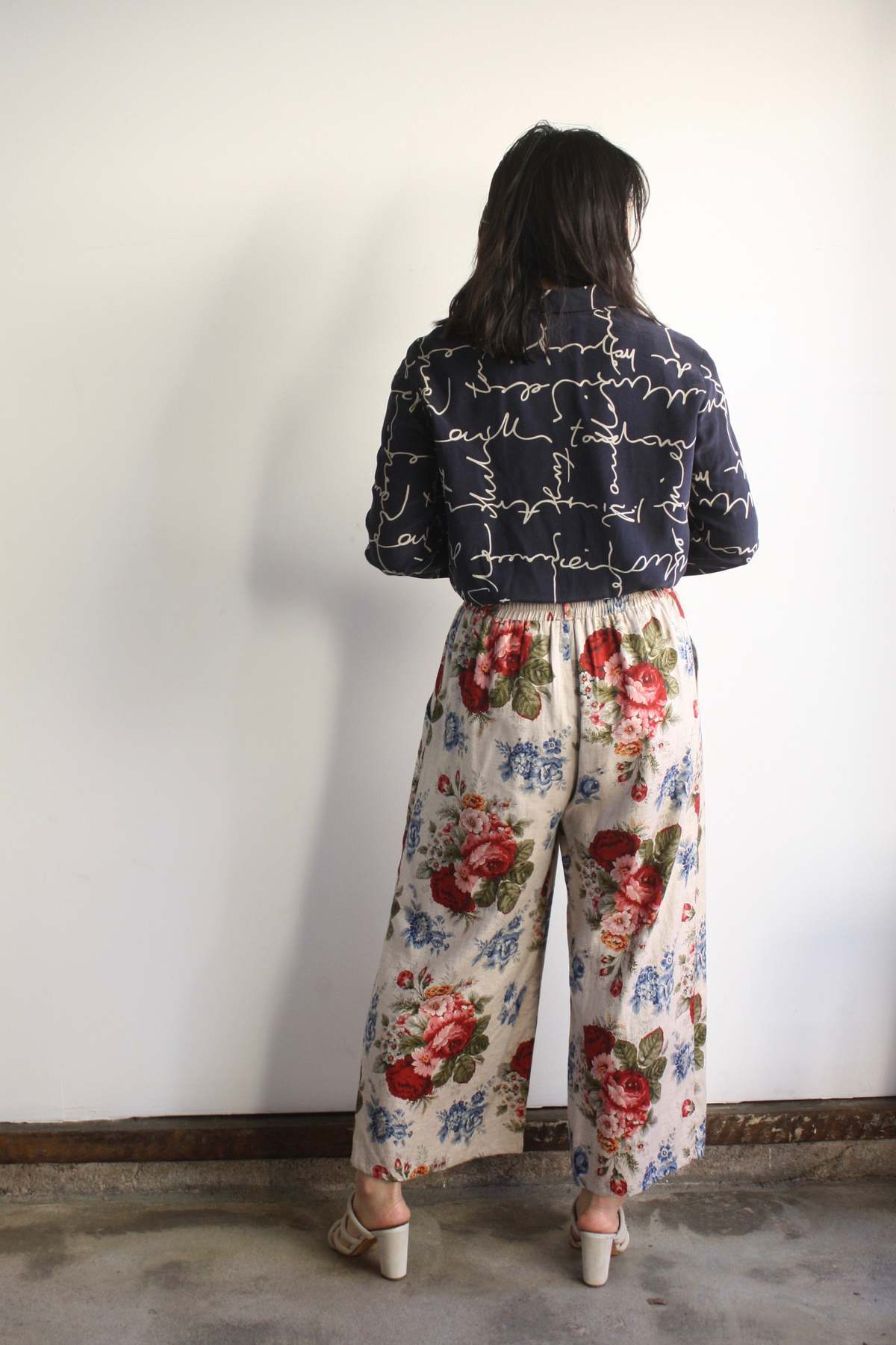 Vintage Script Print Blouse | Garmentory