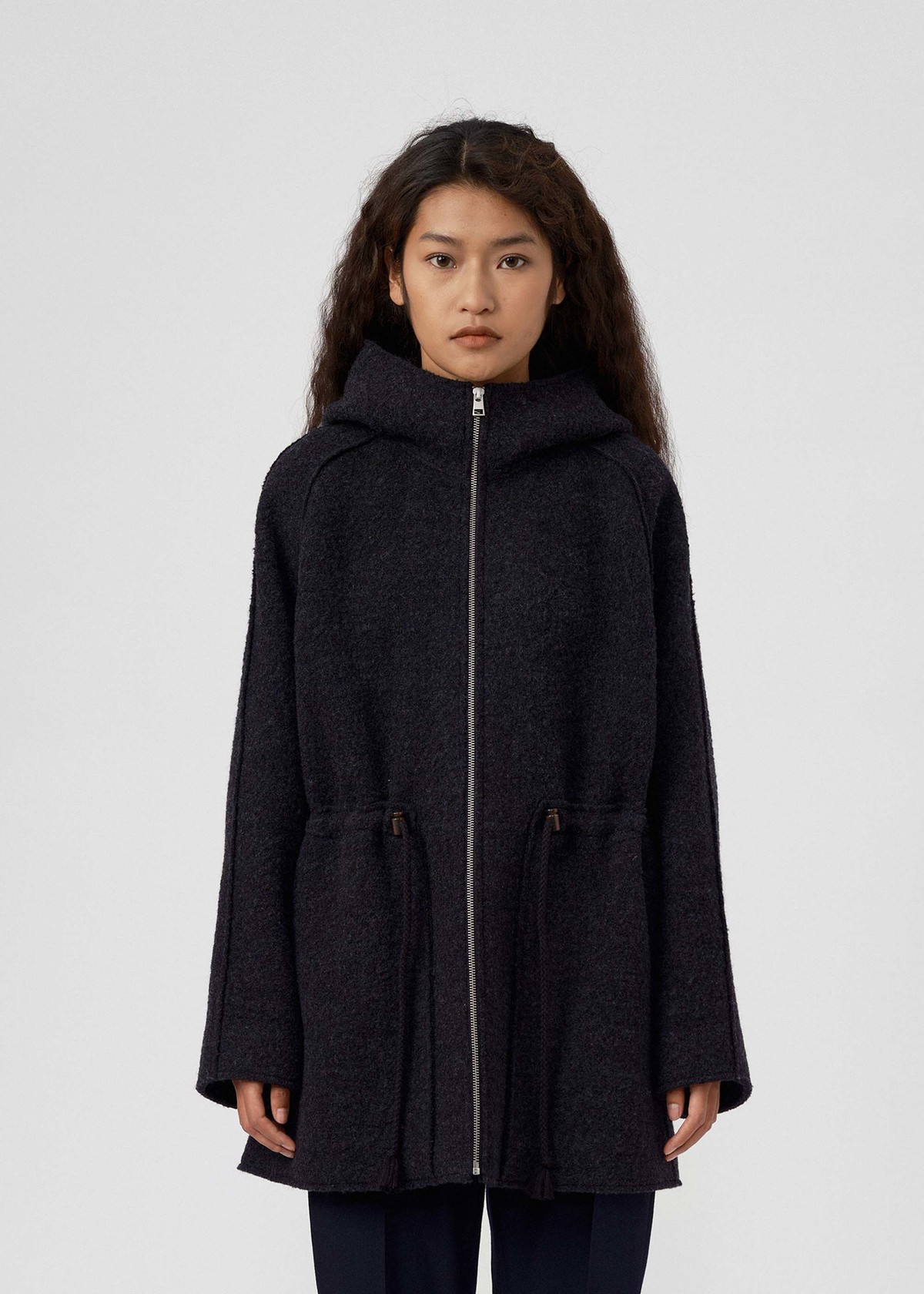 WHM Wool Hooded Jacket - Dark Grey | Garmentory