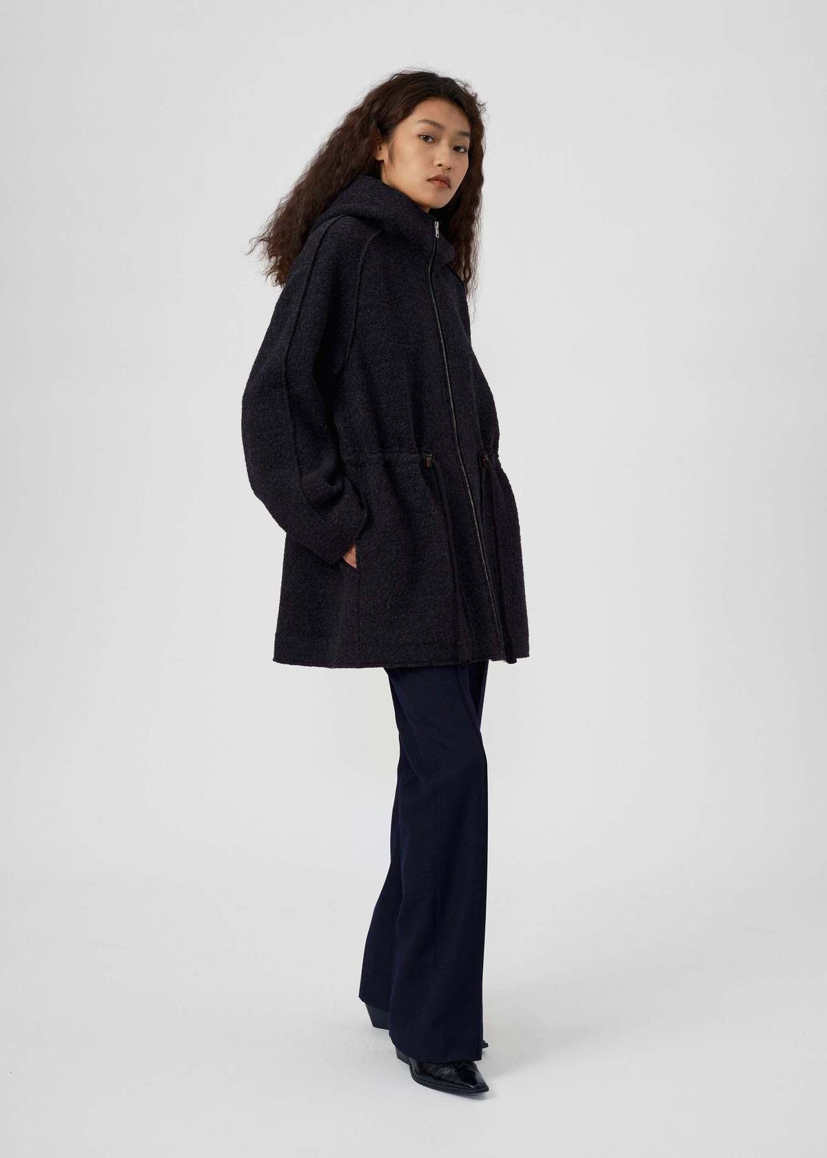 WHM Wool Hooded Jacket - Dark Grey | Garmentory