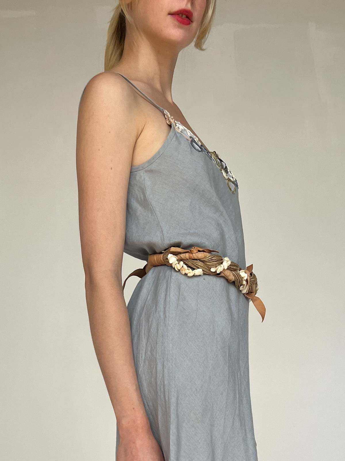 Woven Seashell + Leather Belt | Garmentory