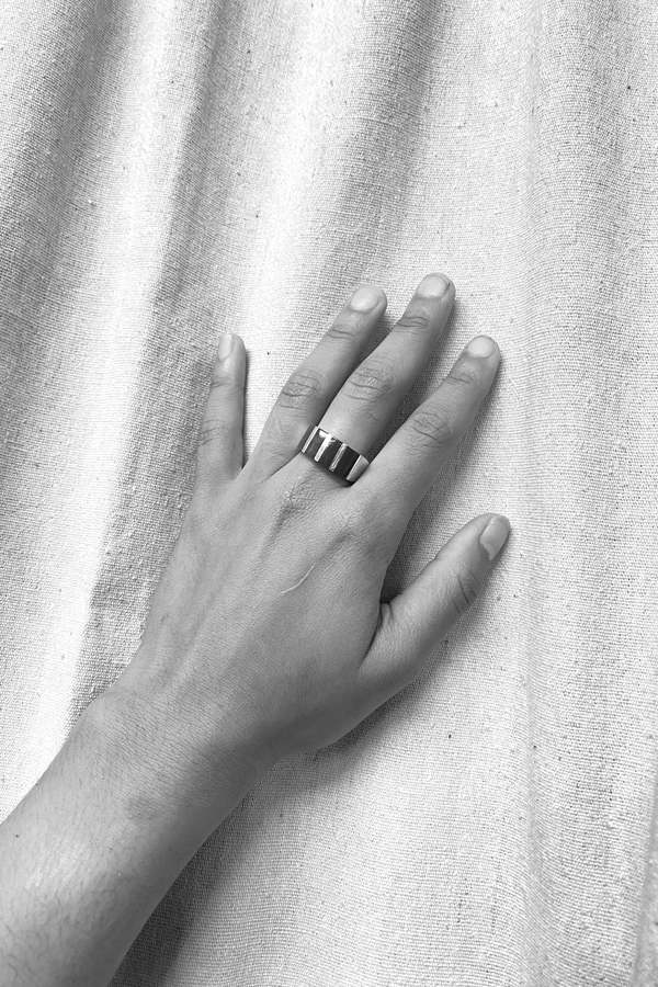 Vintage Sterling Silver Sugilite Inlay Band - Silver | Garmentory