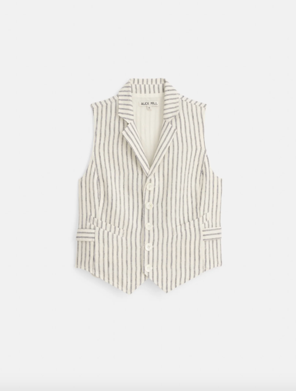 Alex Mill Mathilde Vest - Navy Stripe | Garmentory