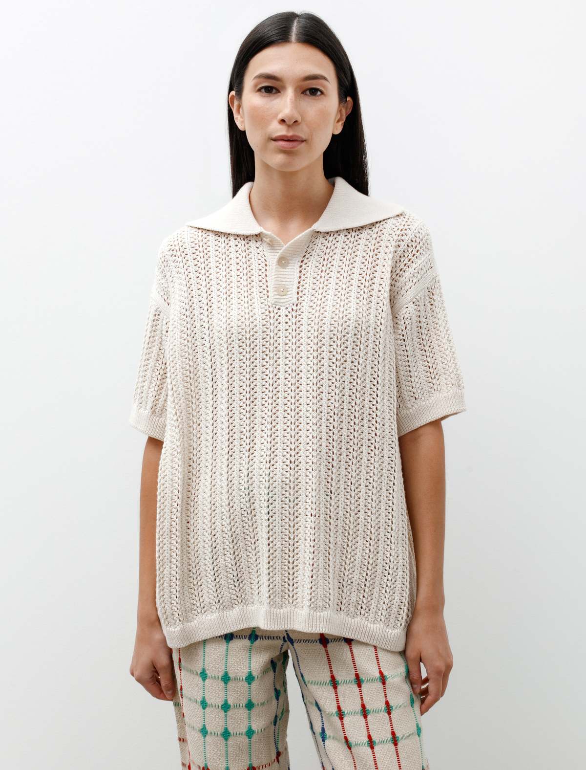 BODE Pointelle Polo - Cream | Garmentory