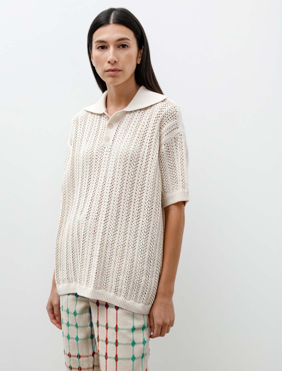 BODE Pointelle Polo - Cream | Garmentory