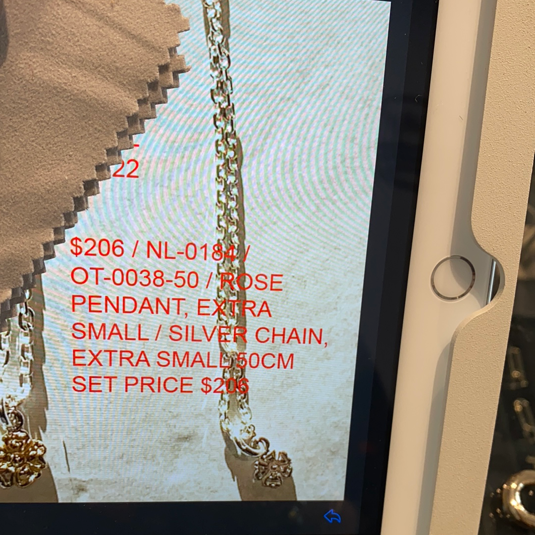 Alchemy Works Larry Smith silver small rose charm chain - silver ...