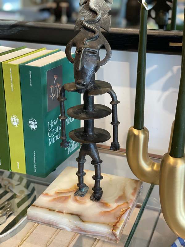 Alchemy Works Mt Modern vintage antique African bronze statue of man ...