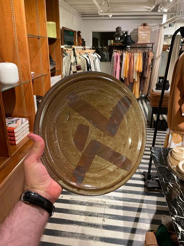 Alchemy Works Mt Modern vintage ceramic pottery plate - brown | Garmentory