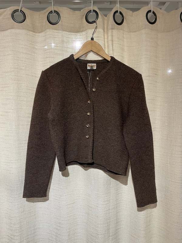 Alchemy Works Mt Modern vintage wooly button up sweater - Black ...