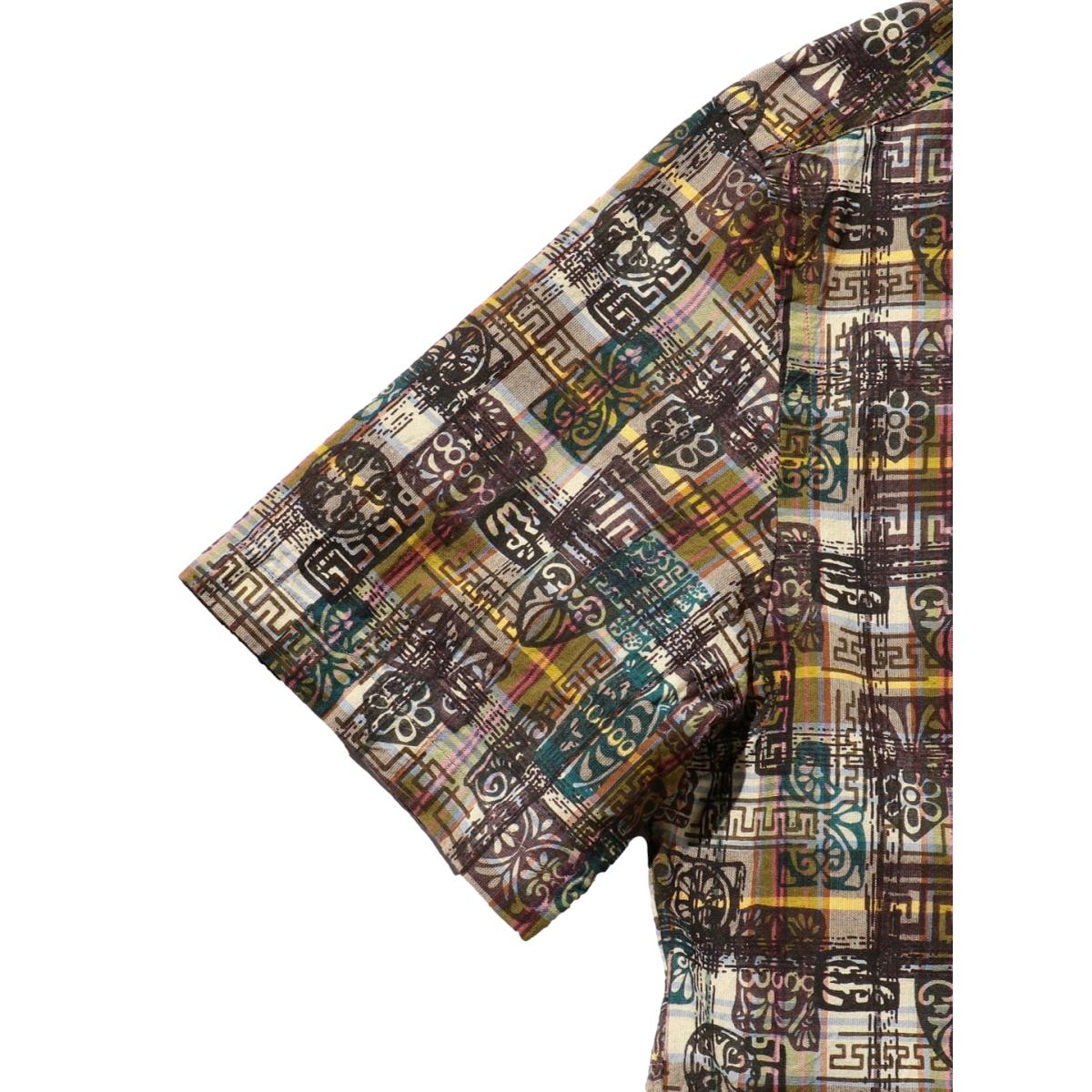 Beams Plus Short Sleeve top - Madras Print Yellow | Garmentory