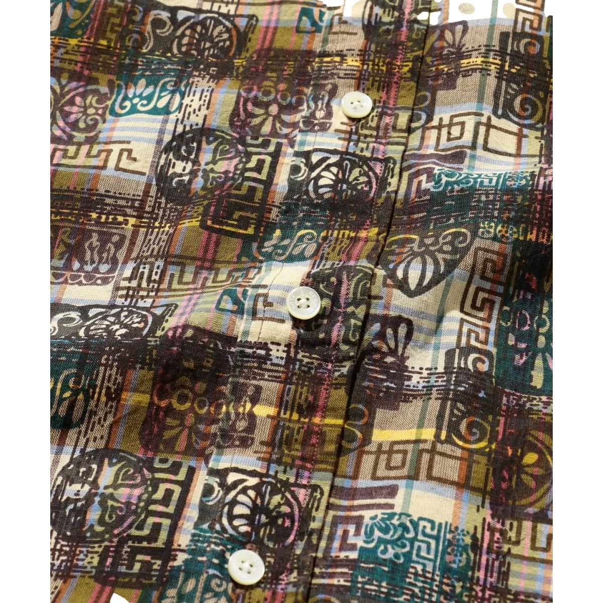 Beams Plus Short Sleeve top - Madras Print Yellow | Garmentory