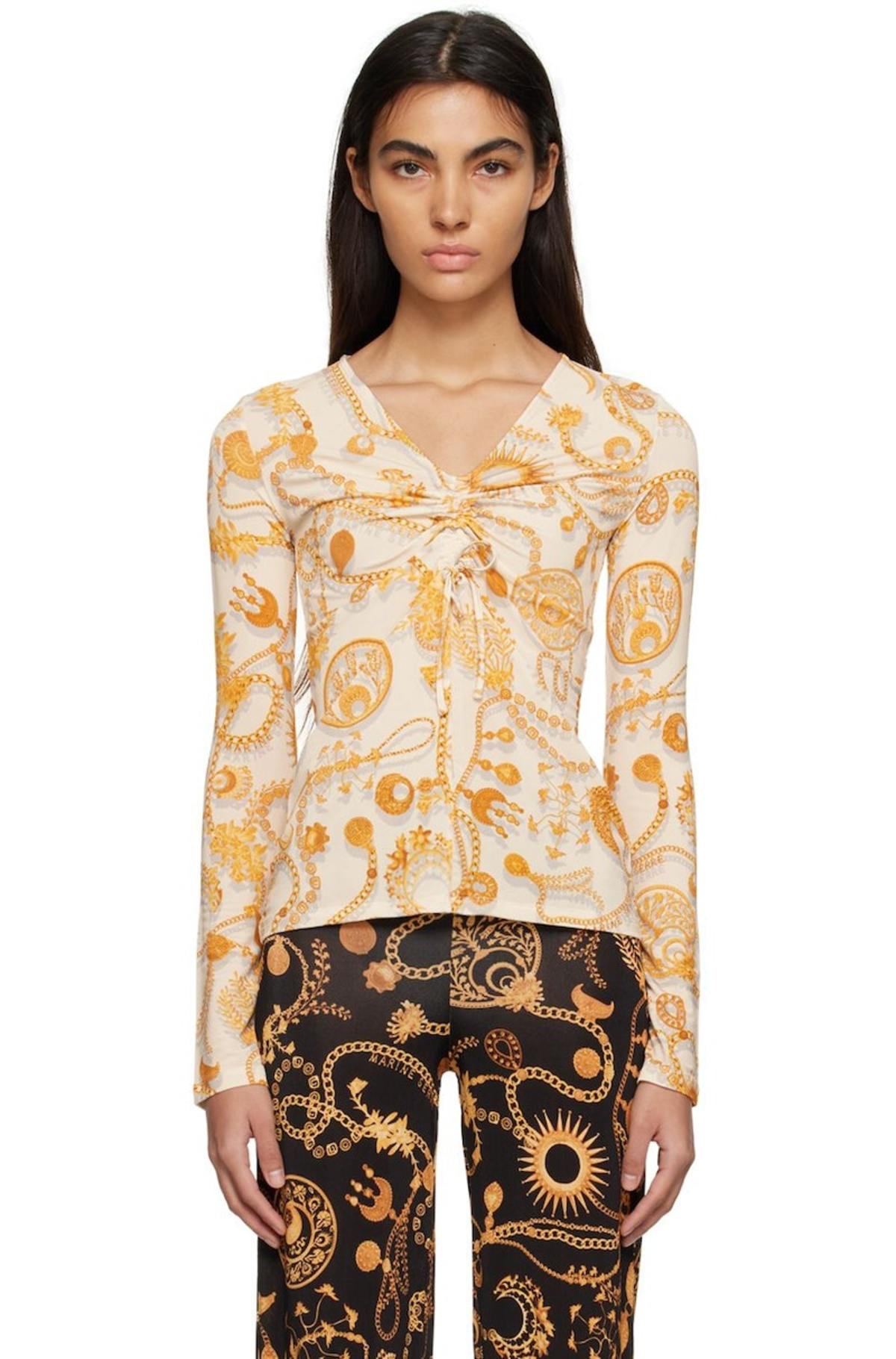 Marine Serre Graphic Blouse - Multi | Garmentory