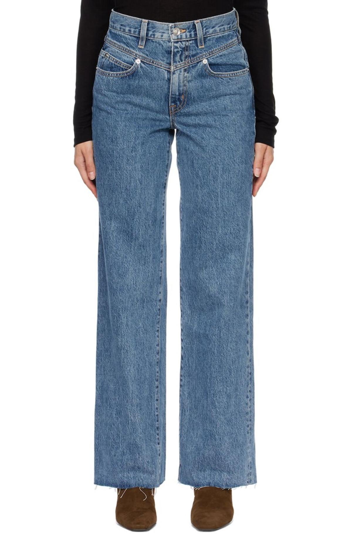 SLVRLAKE Grace Double Yoke Jeans - Blue | Garmentory