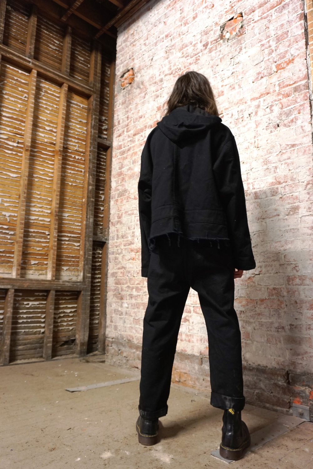 Zed Oversized Cut Off Jacket - Black | Garmentory