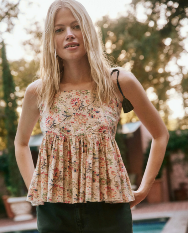 The Great. The Dainty Top - Peach Paisley | Garmentory