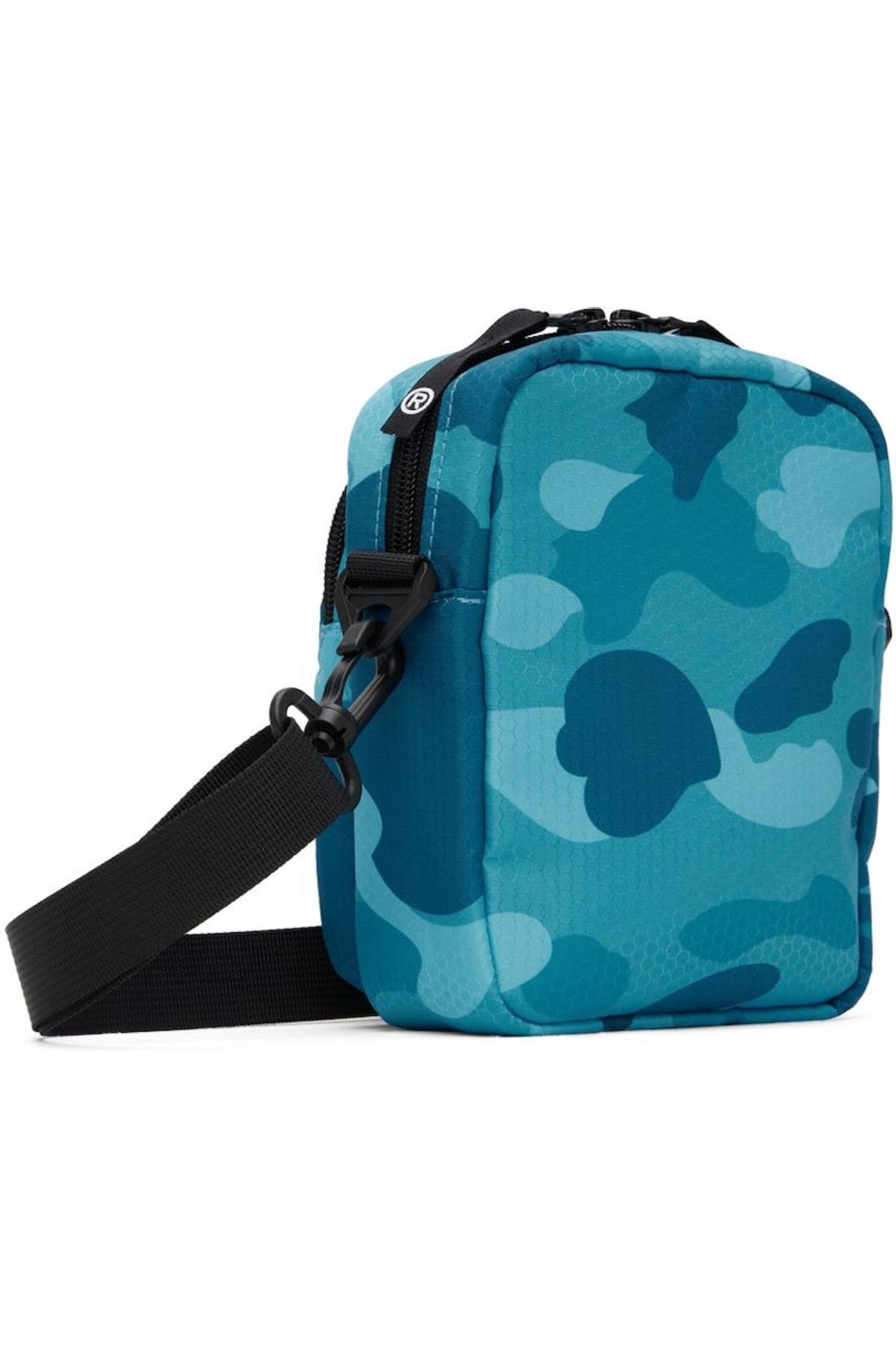 Bape Mini Honeycomb Camo Bag - Blue | Garmentory