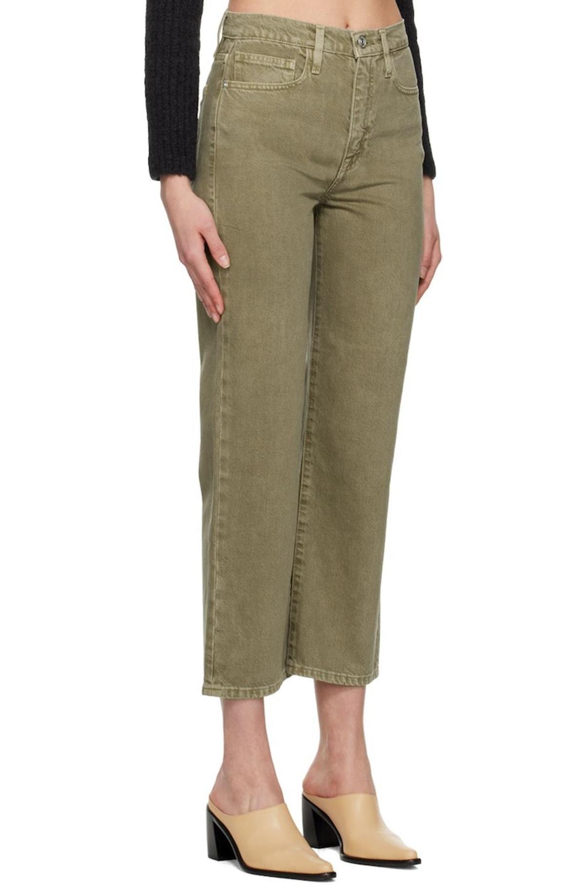 Frame Le Jane Crop Jeans - Khaki | Garmentory
