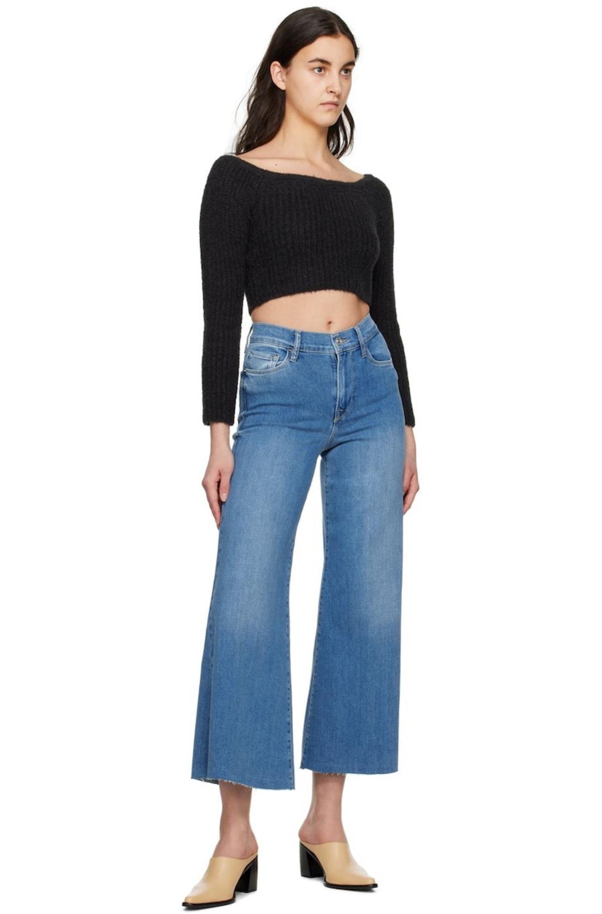 Frame Le Palazzo Crop Jeans - Blue | Garmentory