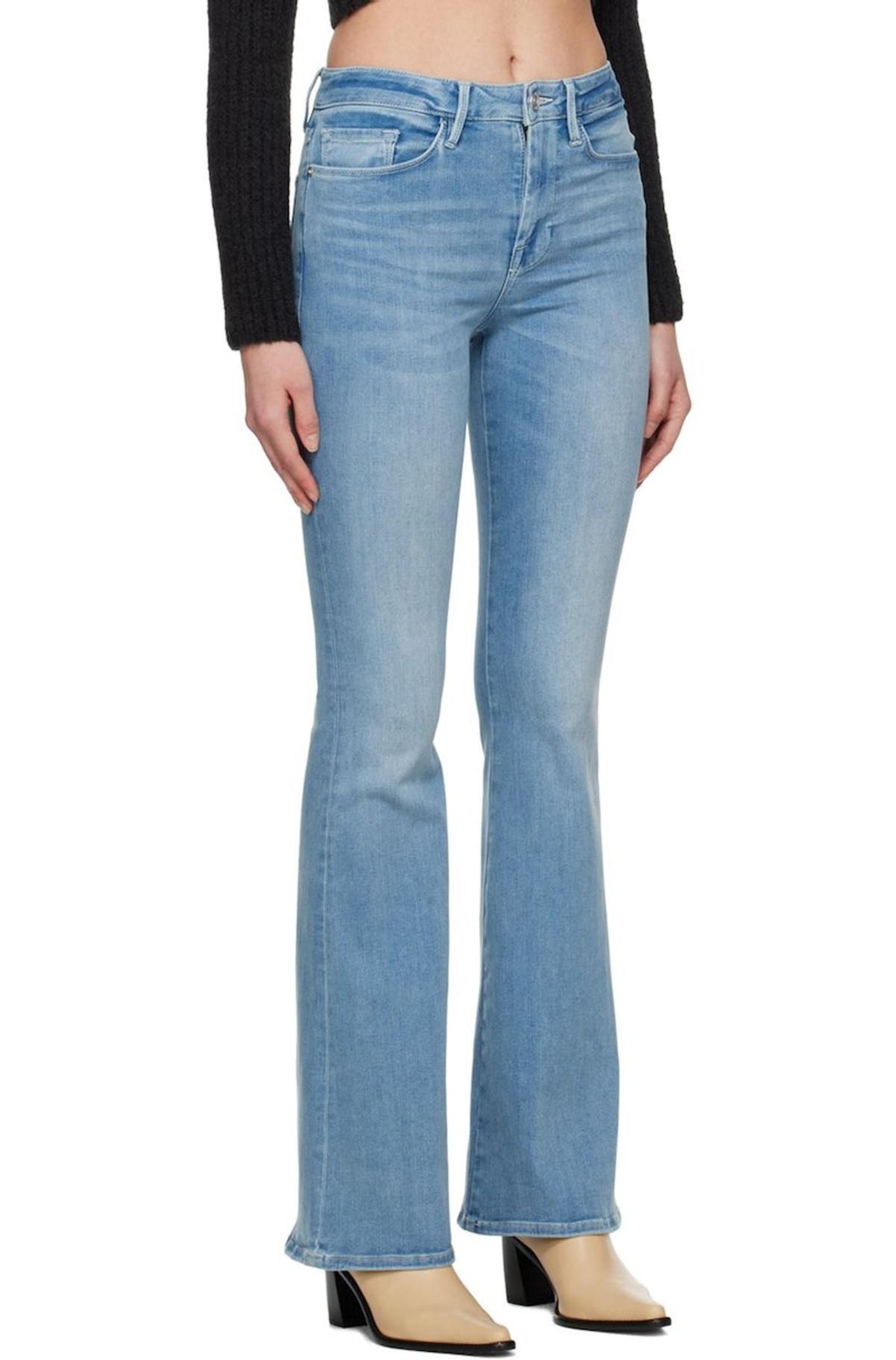 Frame Le One Flare Jeans - Blue | Garmentory