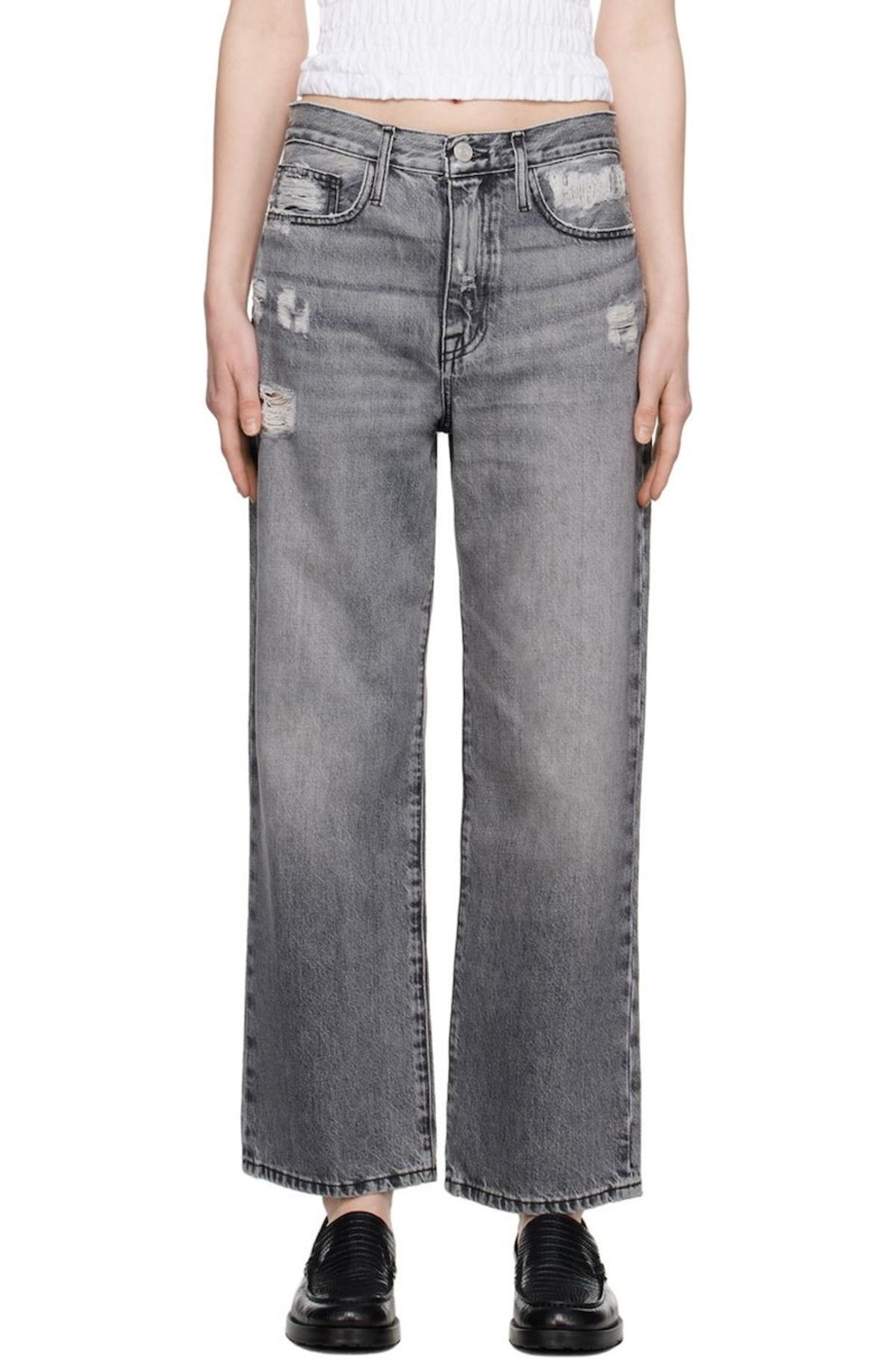 Frame Le Jane Crop Jeans - Gray | Garmentory