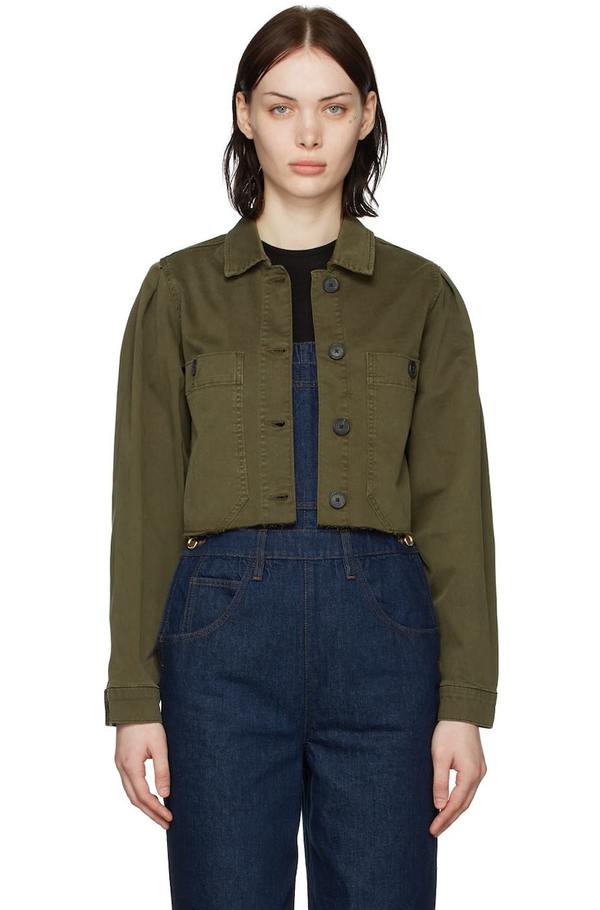 FRAME Denim Jacket - Khaki | Garmentory