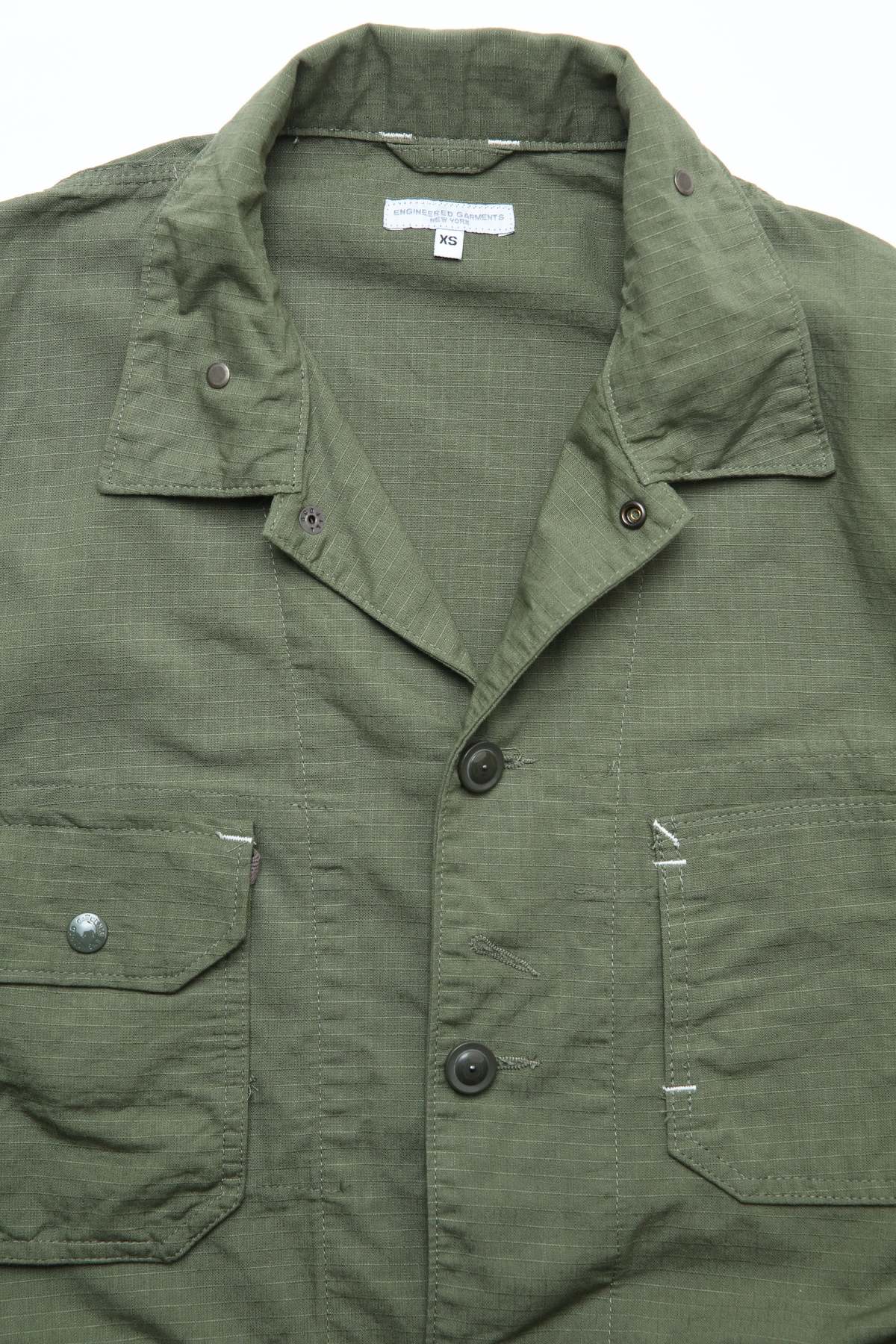 Engineered Garments X Totem FU Over Coverall Jacket - Olive Cotton ...