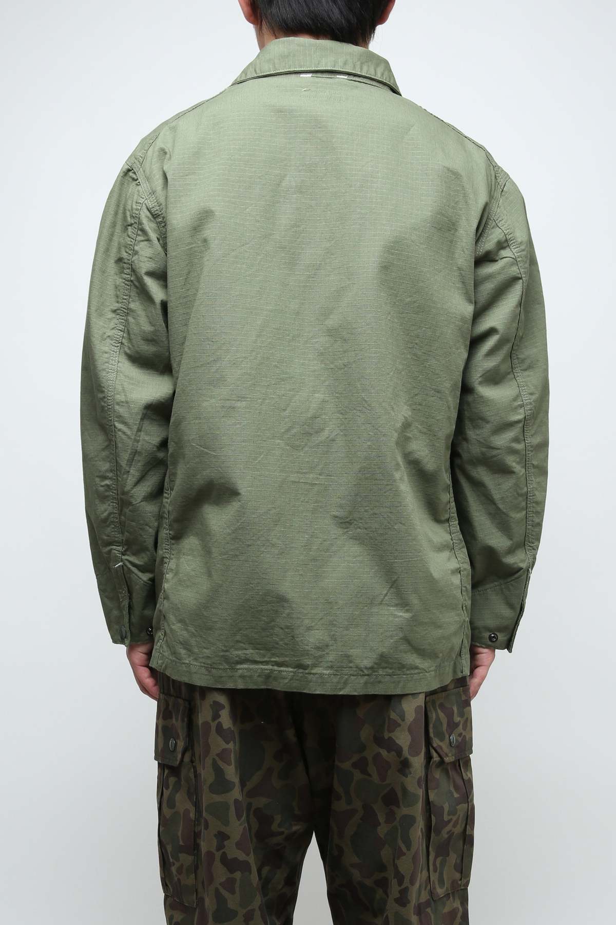 Engineered Garments X Totem FU Over Coverall Jacket - Olive Cotton ...
