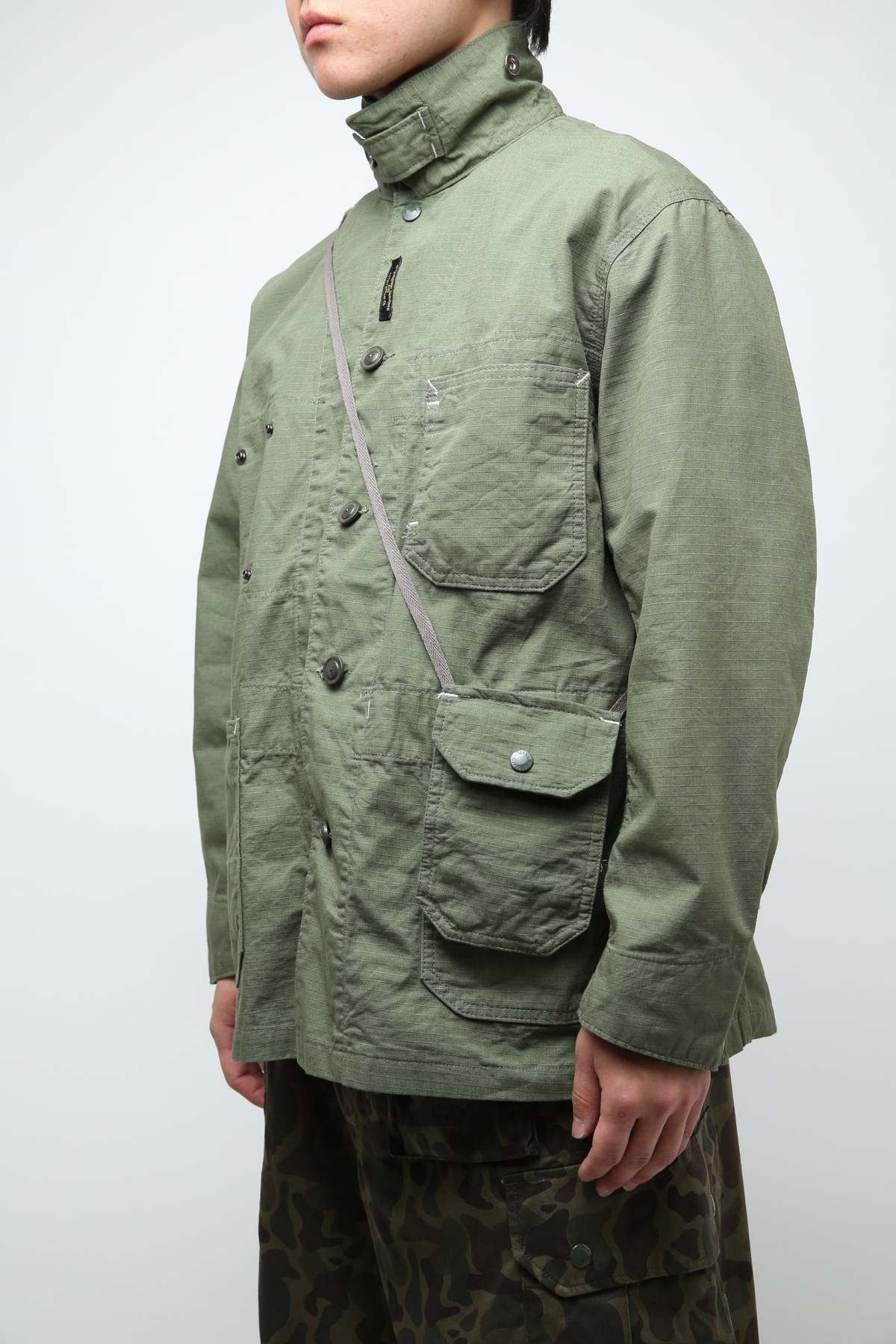 Engineered Garments X Totem FU Over Coverall Jacket - Olive Cotton ...