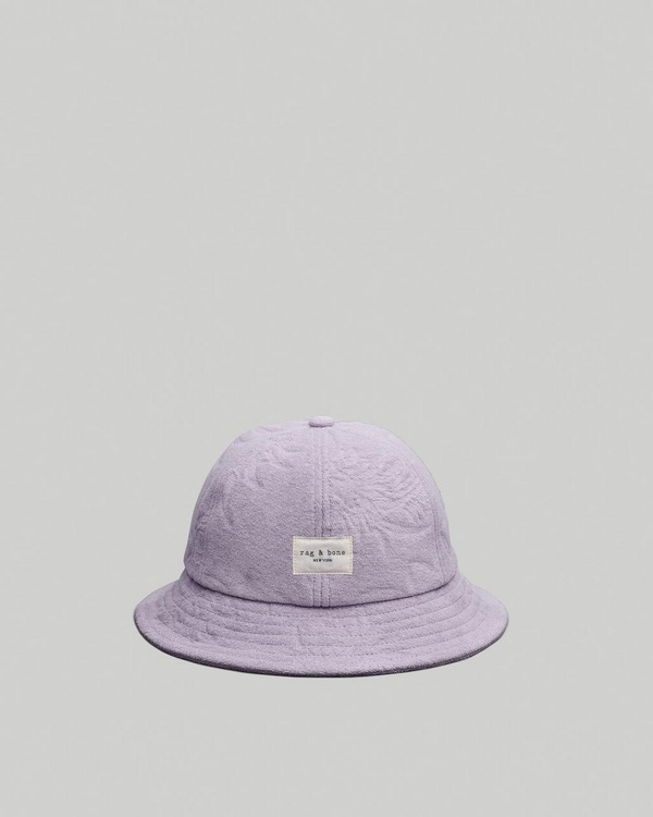 Rag & Bone Addison Terry Twist Bucket Hat - Lilac | Garmentory