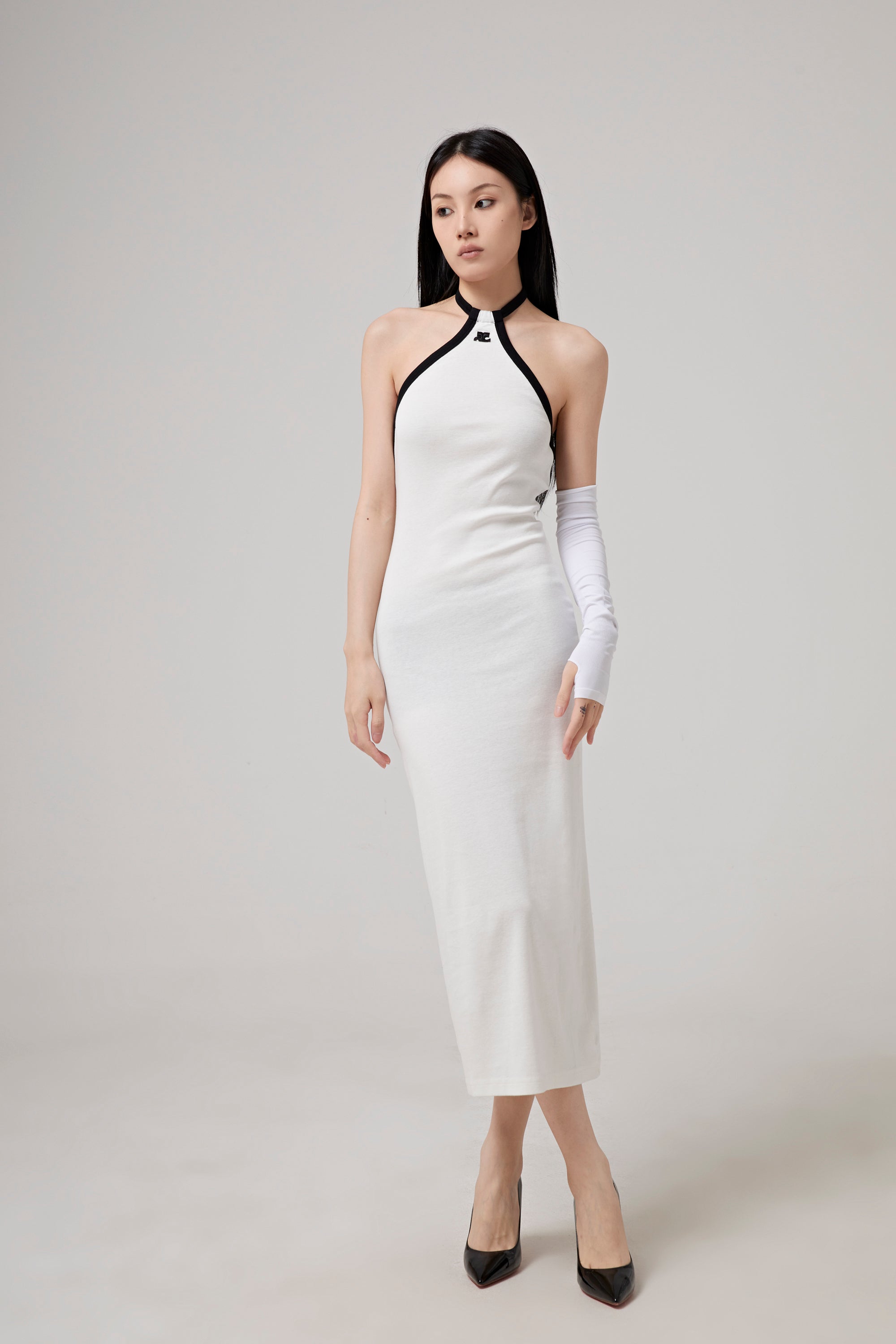 Courreges Long Contrast Dress | Garmentory