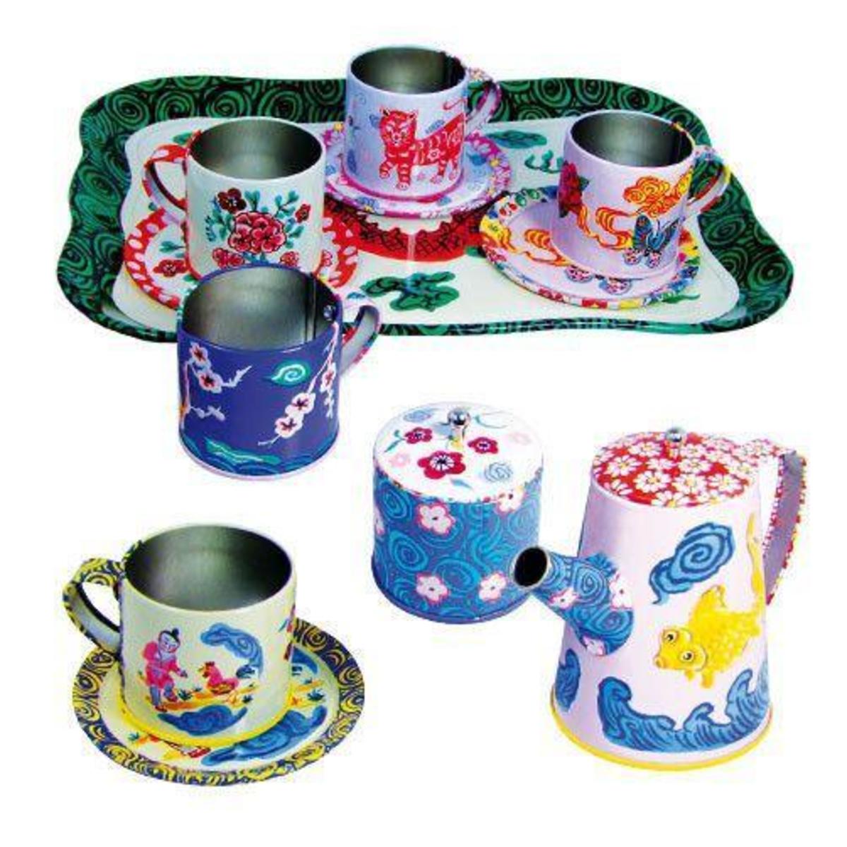 Vilac Dragon Tin Tea Set by Nathalie Lété, 14 Piece | Garmentory