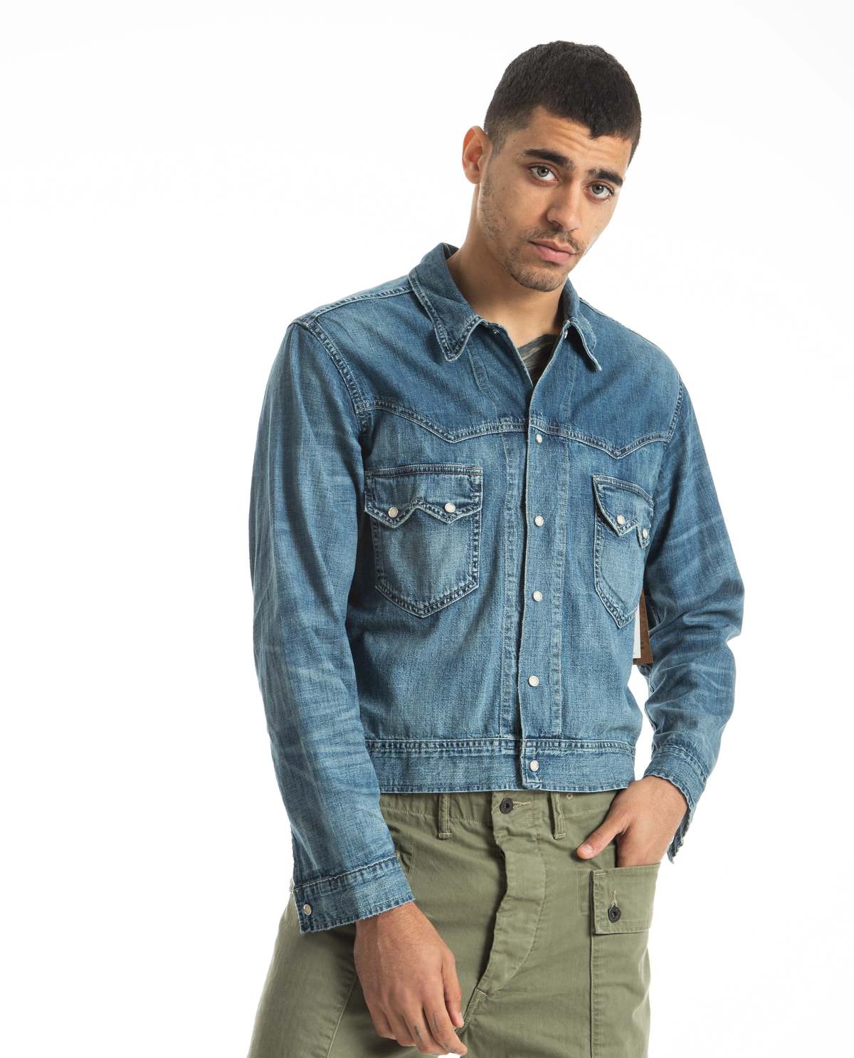 RRL Sawtooth Denim Trucker Jacket | Garmentory