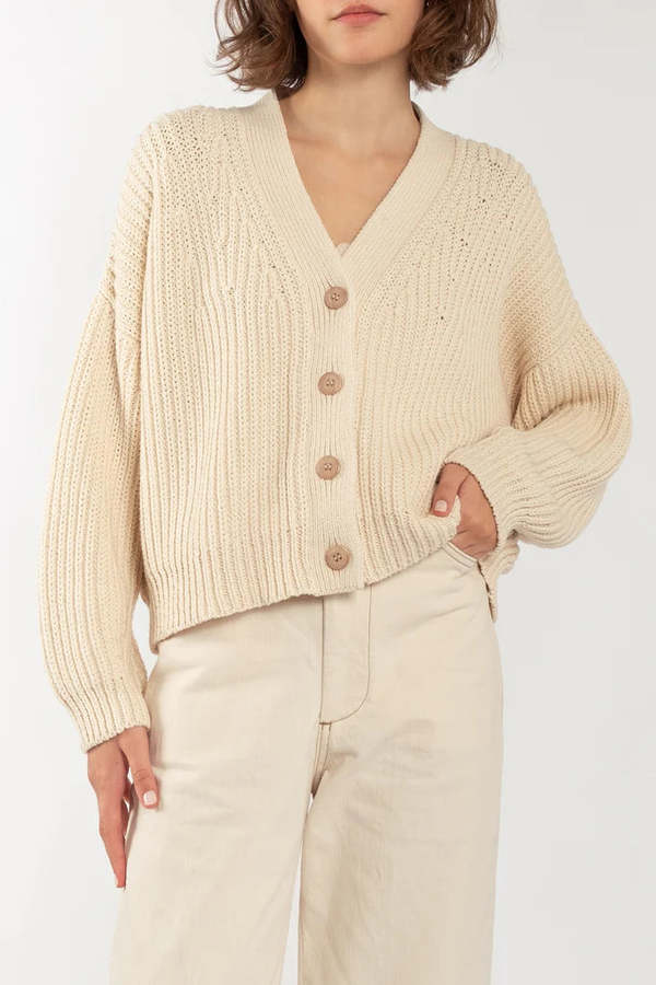 Micaela Greg Quin Cardigan - Cream | Garmentory