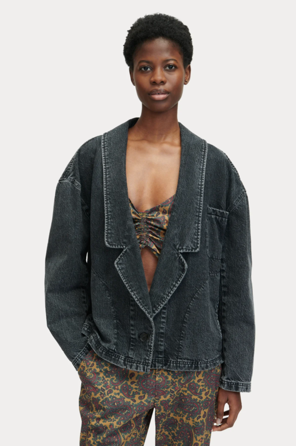 Rachel Comey Rookey Blazer - Washed Black Denim | Garmentory
