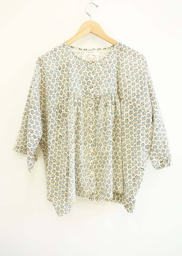 Auntie Oti Gathered Blouse Calico Garmentory