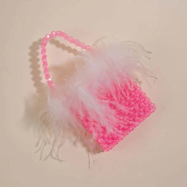 Microdose Micro Feather Bag - Pink | Garmentory