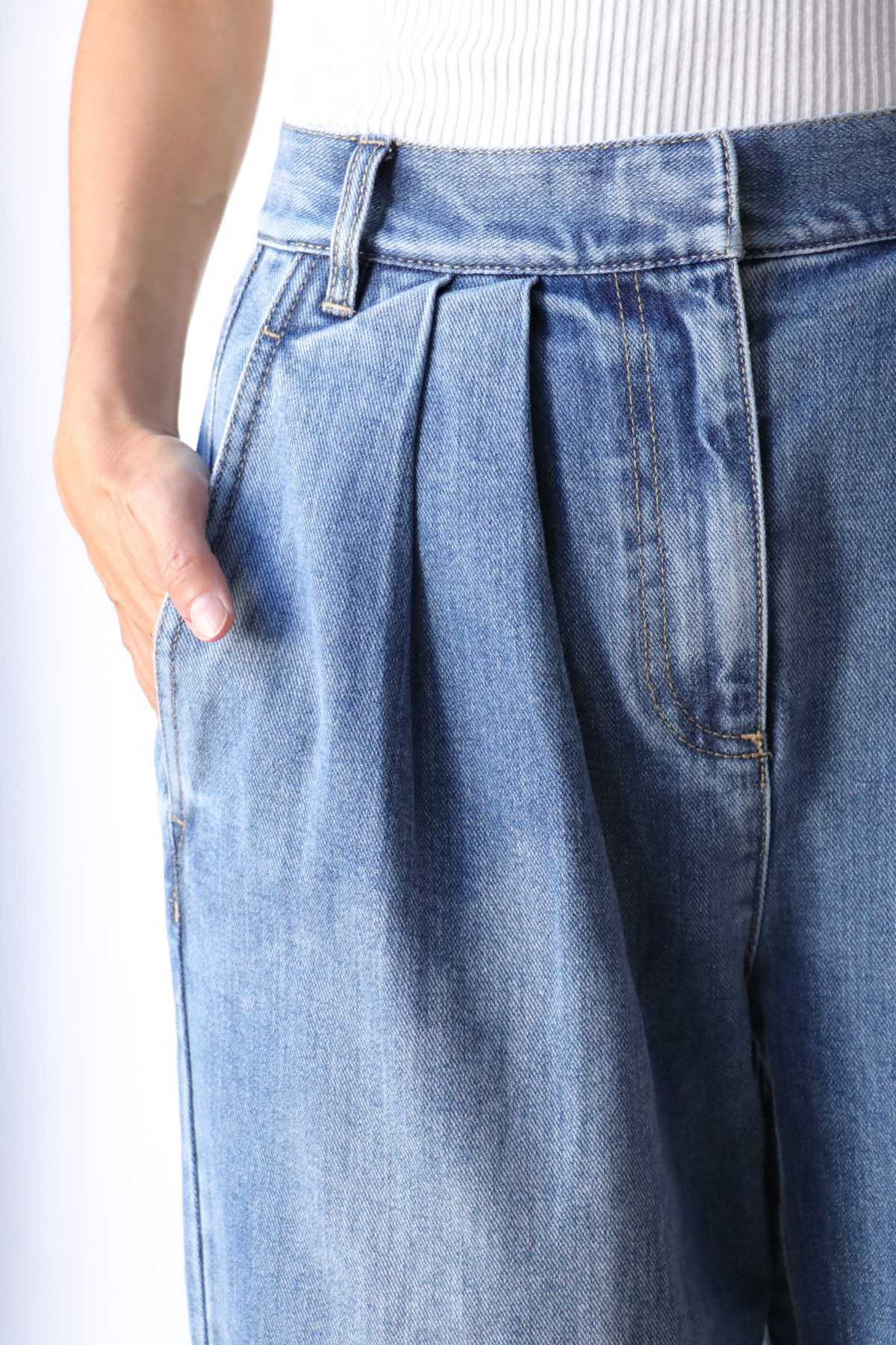 Tibi Classic Stella Full length Pant - Classic Blue | Garmentory