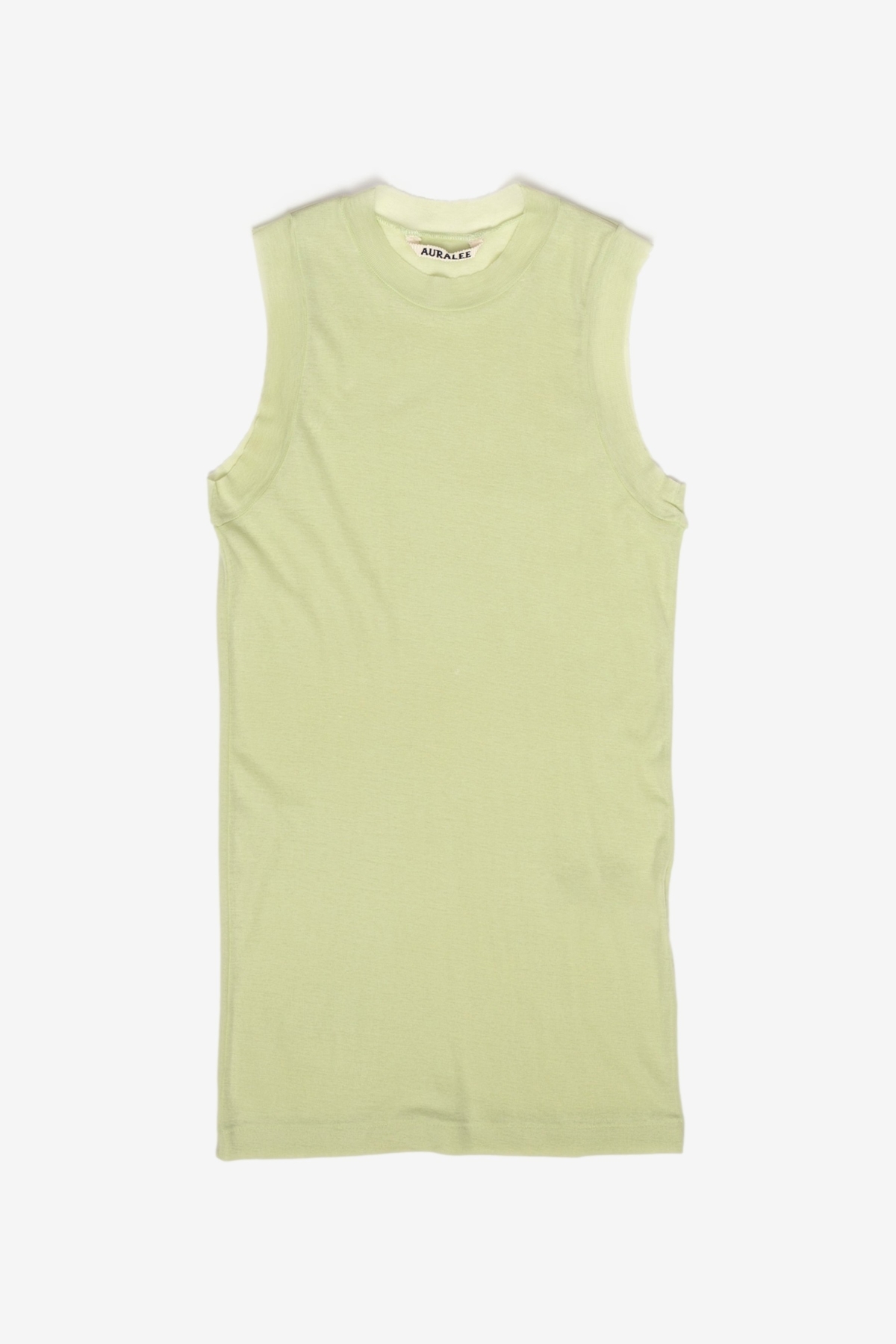 Auralee Giza Super High Gauge Sheer Rib Tank - Light Green | Garmentory