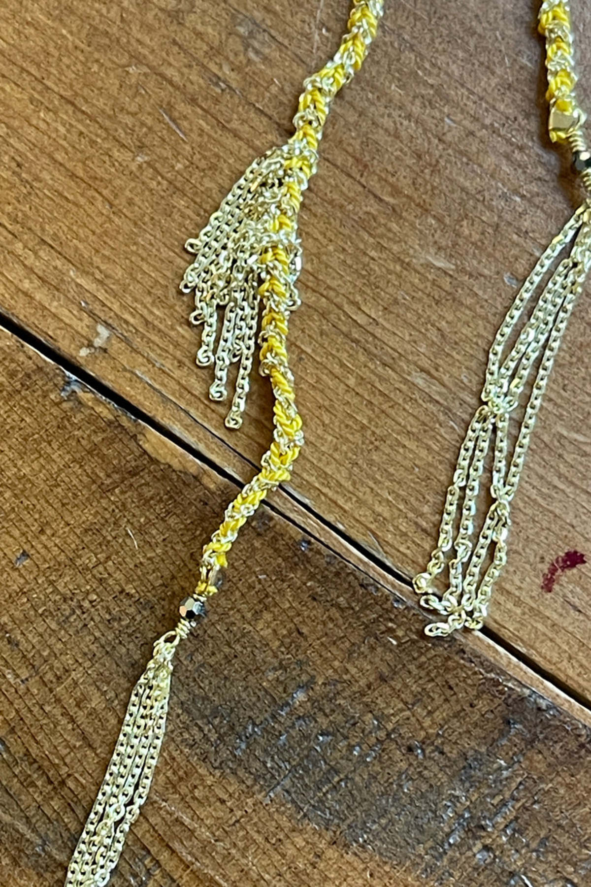 Marie Laure Chamorel Yellow Lariat Necklace - Gold | Garmentory